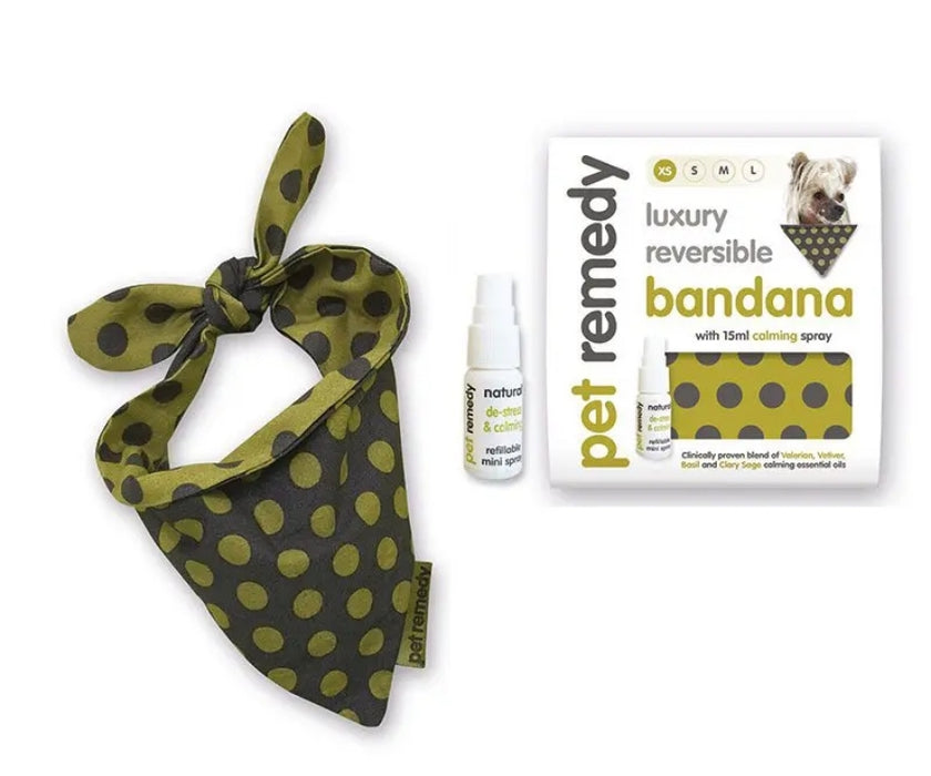 Pet Remedy Luxury Calming Bandana Kit for Dogs - Wearable Anxiety Supp ...
